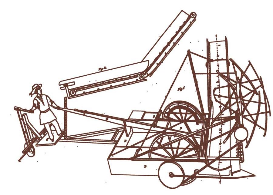 Mechanical Reaper Diagram